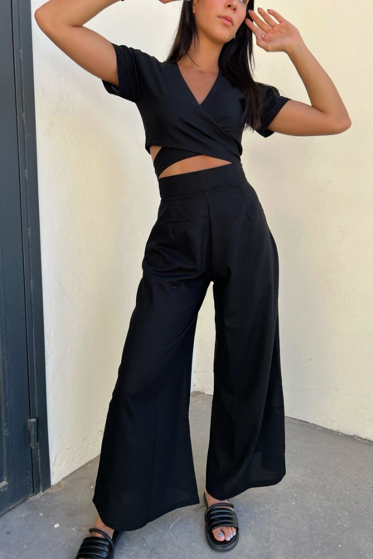 Criss Cross Linen Set - Chicclique Store