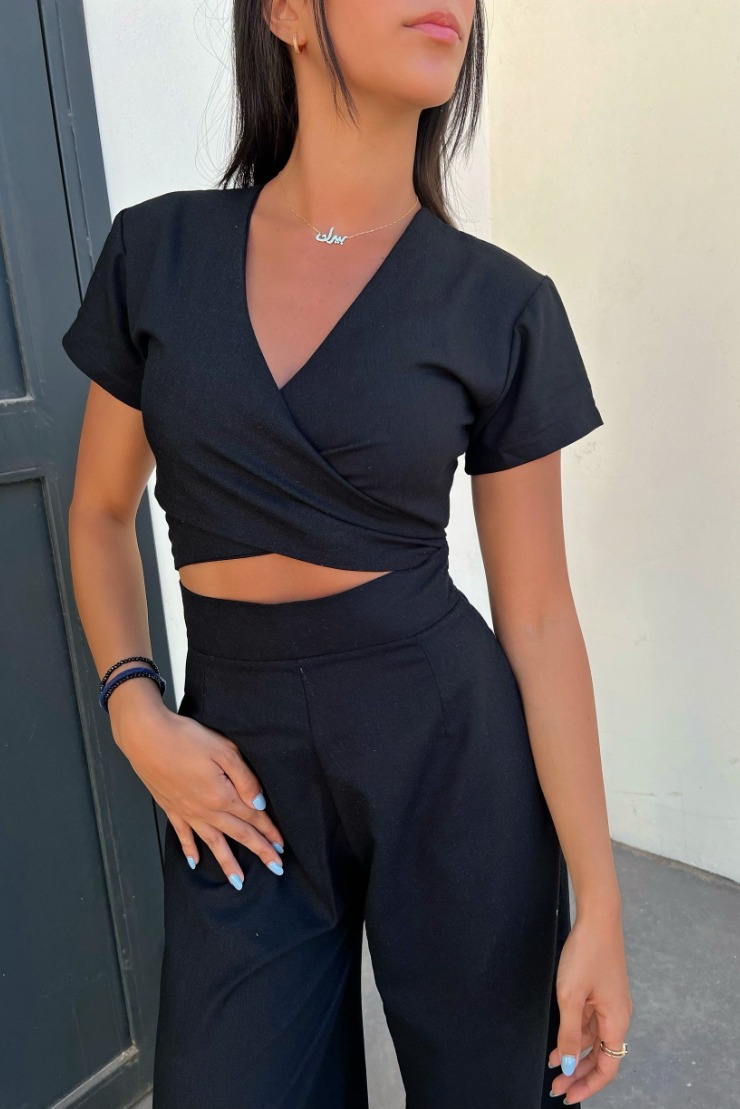 Criss Cross Linen Set - Chicclique Store